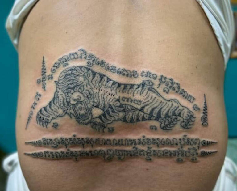 Sak Yant Tiger (The Twin Tigers Yantra) - Sak Yant Tattoo